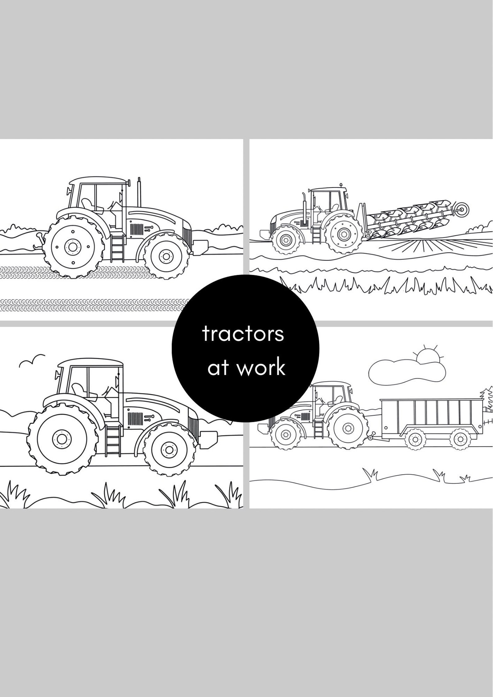Farm Colouring in Sheets - Tractor Colouring in Pages, Printable ...