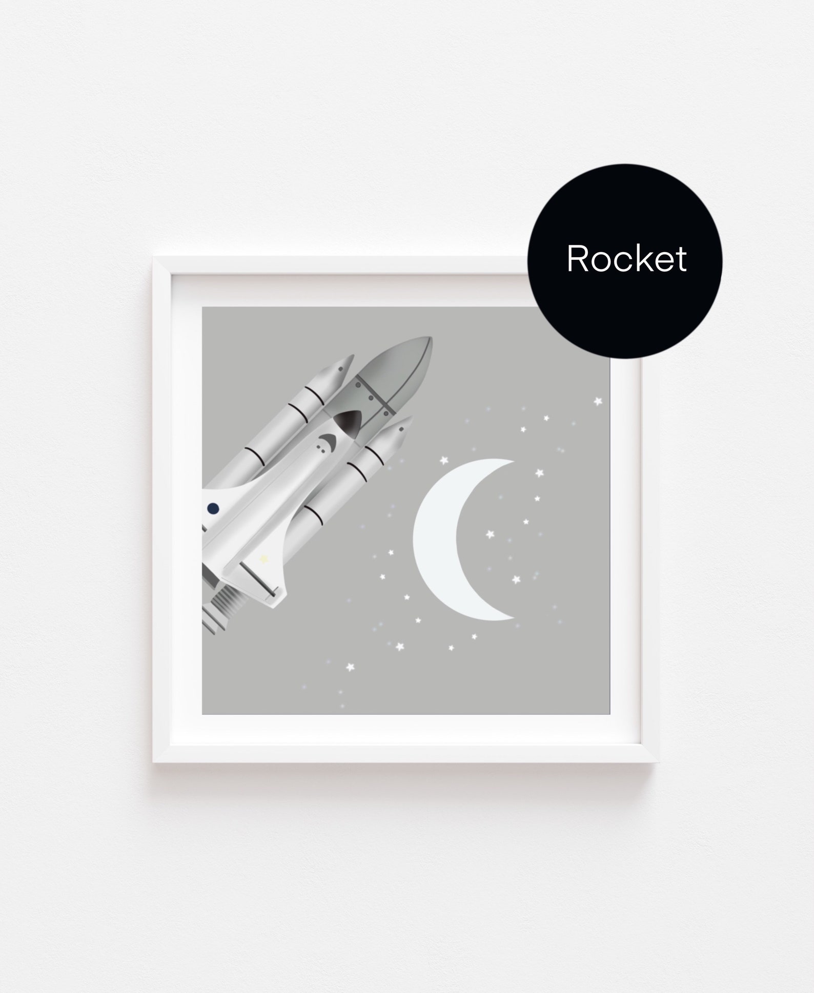 Rocket and Astronaut Prints Outer Space Posters Kids | Etsy