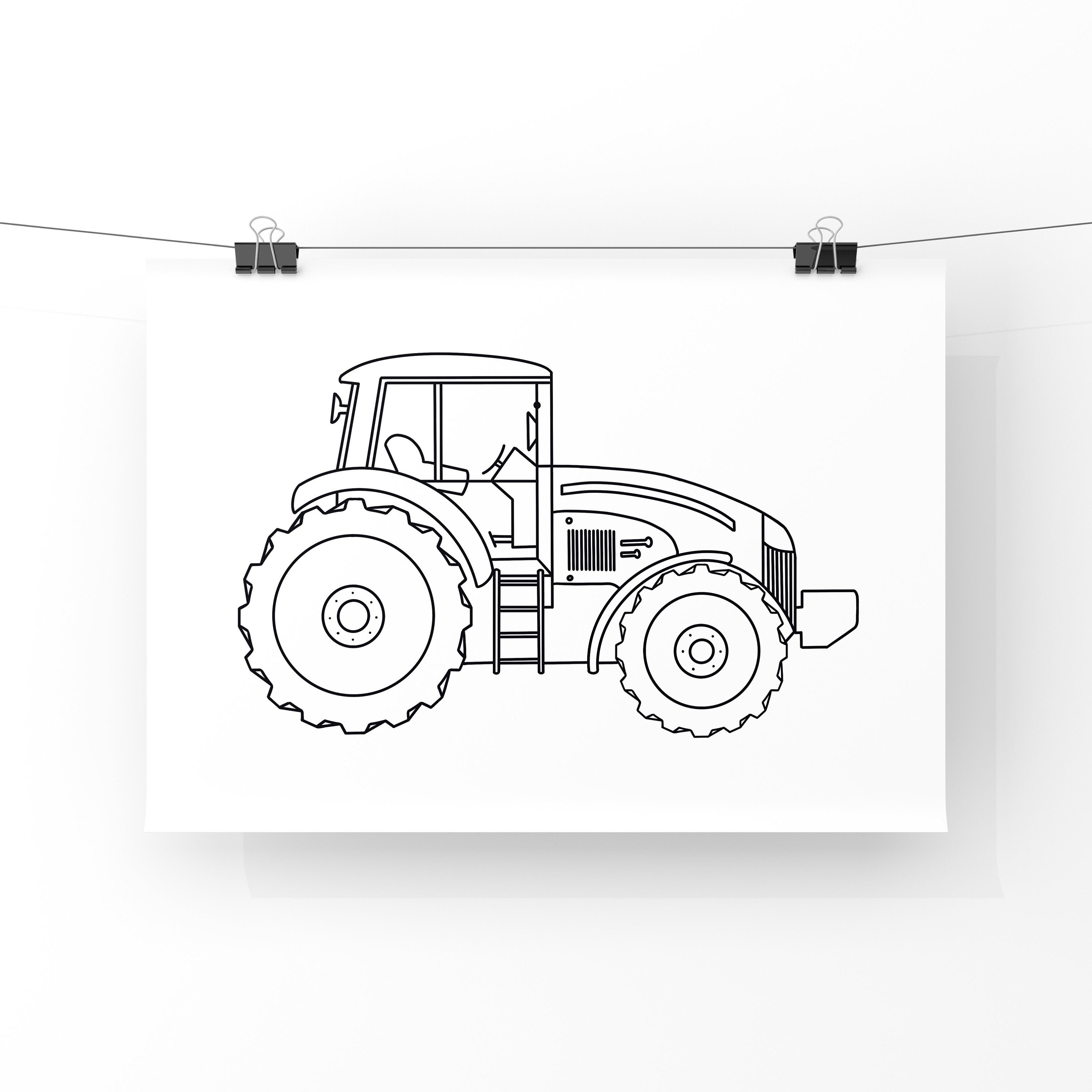 Farm Colouring in Sheets Tractor Colouring in Pages - Etsy Australia