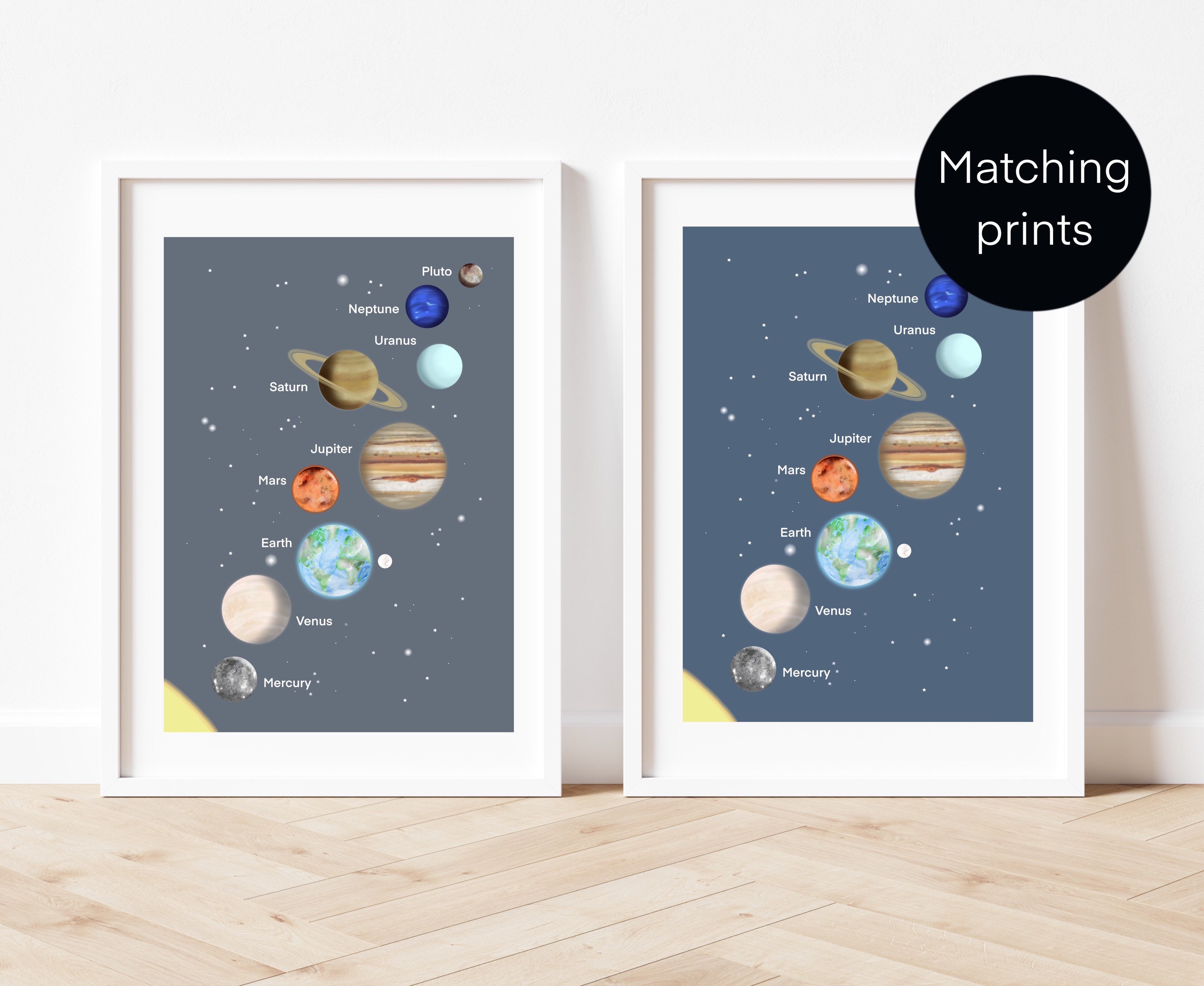 Rocket and Astronaut Prints Outer Space Posters, Kids Playroom Wall Art ...