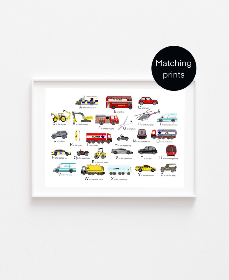 Yellow Construction Vehicle Poster Transport Wall Art | Etsy