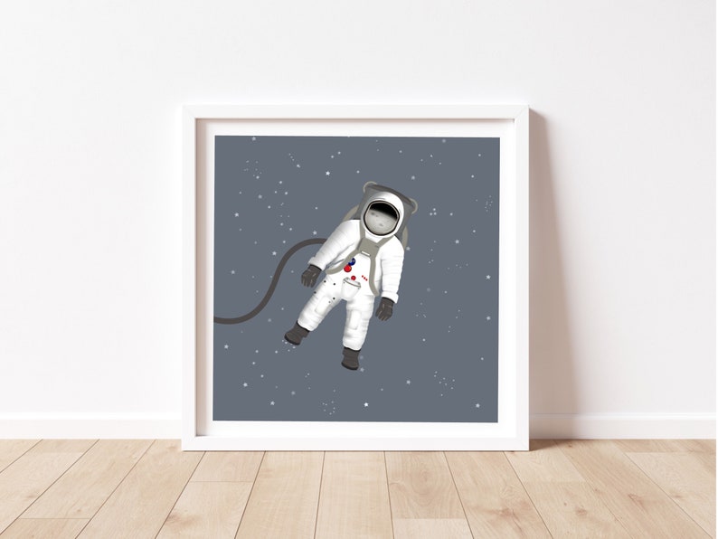Rocket and Astronaut Prints Outer Space Posters, Kids Playroom Wall Art ...