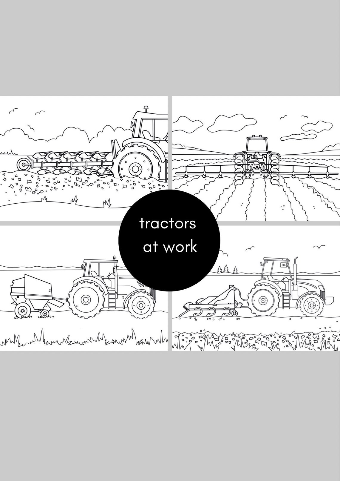 Farm Colouring in Sheets - Tractor Colouring in Pages, Printable ...