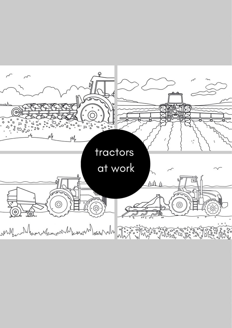 Farm Colouring in Sheets - Tractor Colouring in Pages, Printable ...
