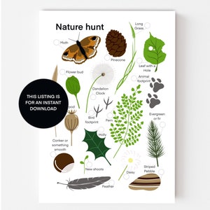 Woodland Treasure Hunt Printable for Kids - Nature Scavenger Hunt Game ...