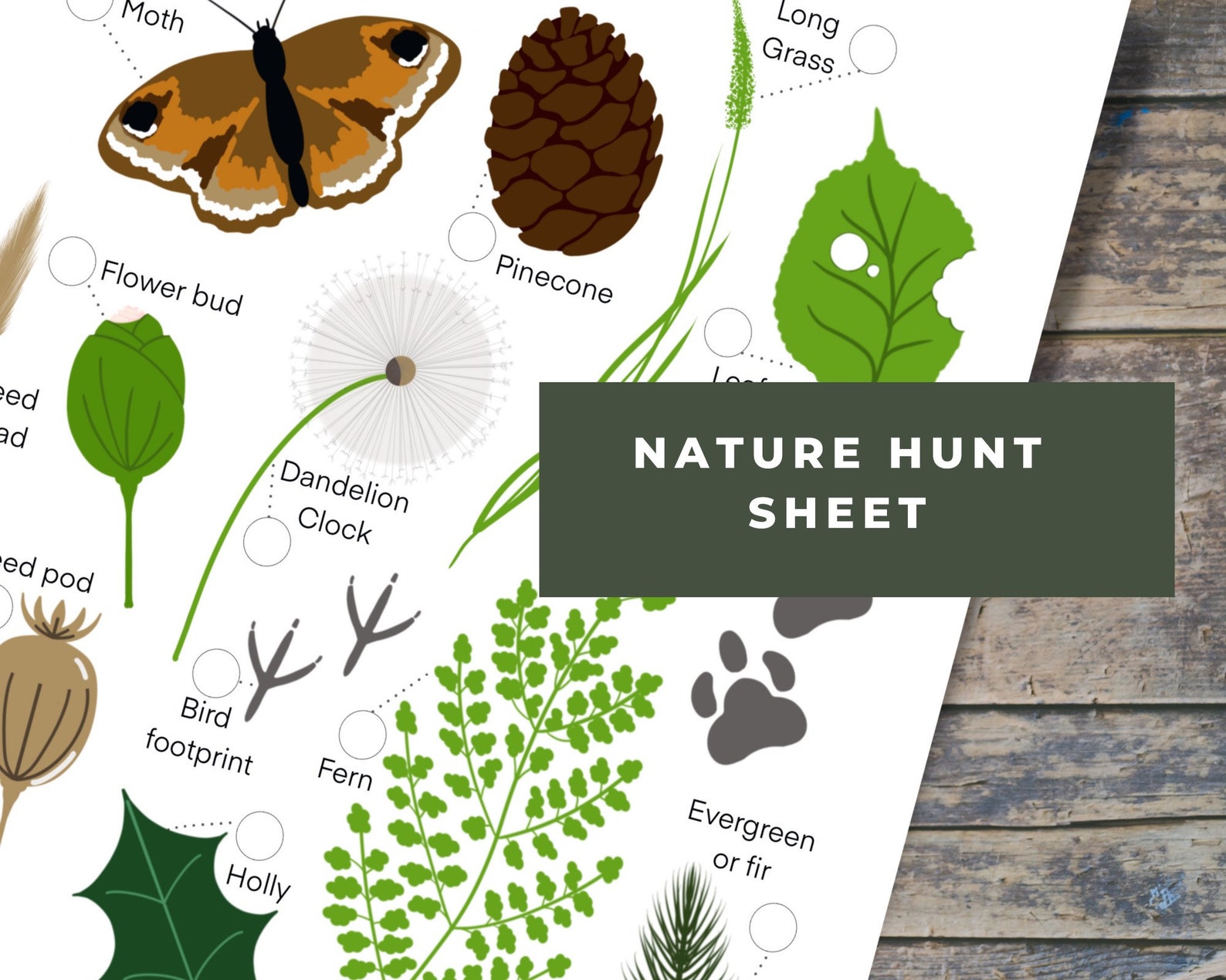Woodland Treasure Hunt Printable for Kids - Nature Scavenger Hunt Game ...