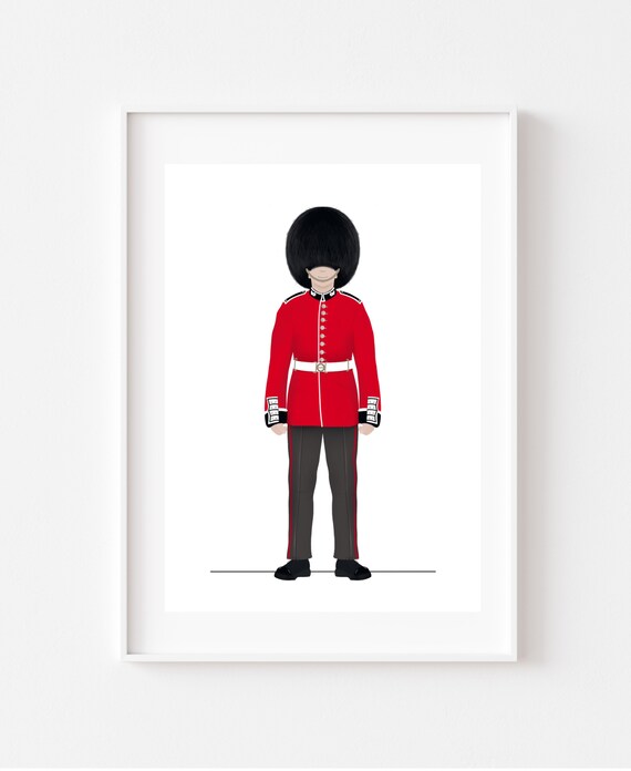 Queens Guard Print Queen's Cavalry London Theme Nursery - Etsy