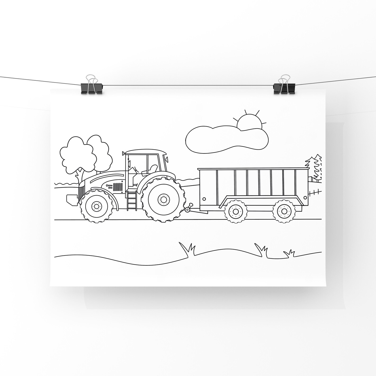 Farm Colouring in Sheets - Tractor Colouring in Pages, Printable ...