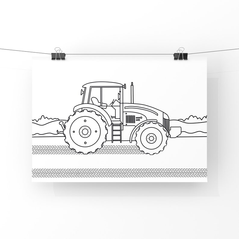 Farm Colouring in Sheets Tractor Colouring in Pages - Etsy