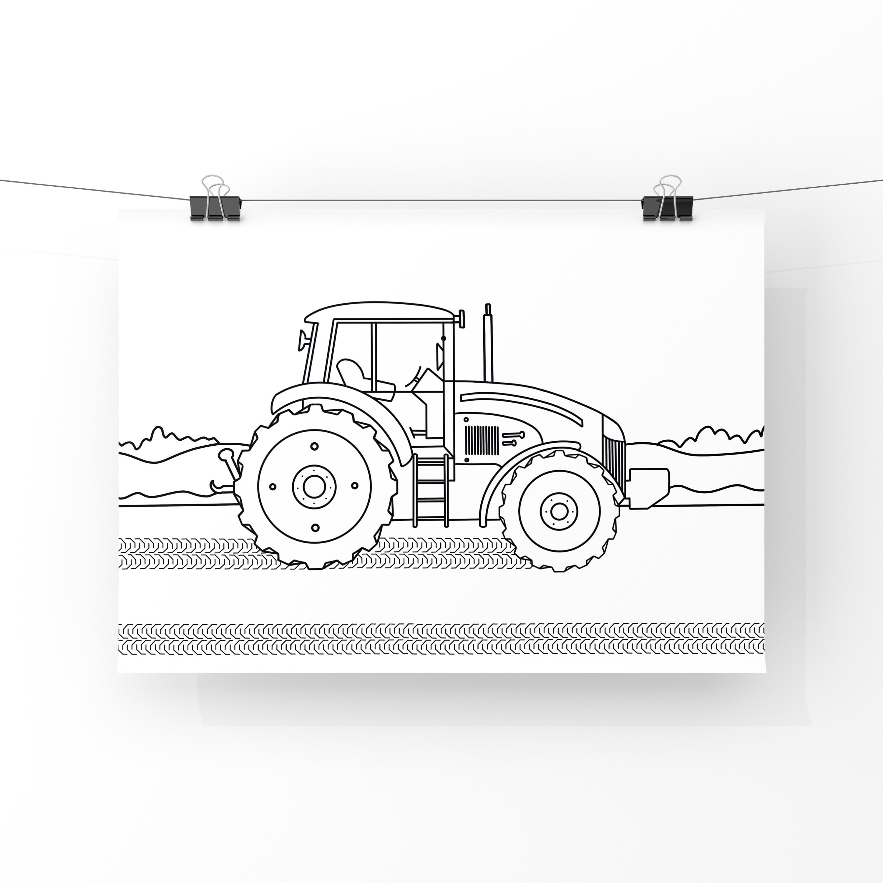 Farm Colouring in Sheets Tractor Colouring in Pages - Etsy Australia