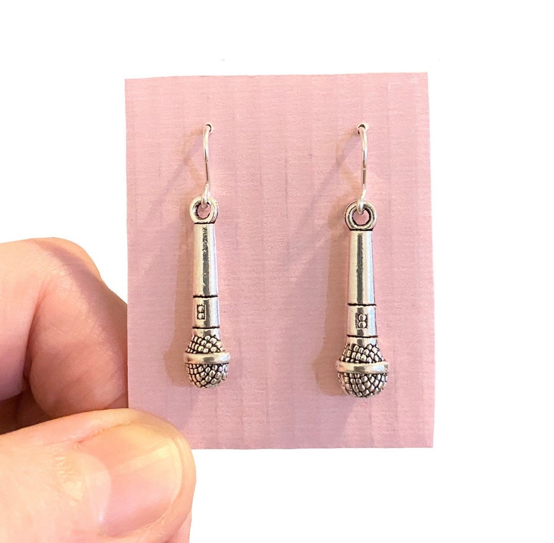 Microphone Earrings, Karaoke Queen, Weird Earrings, Karaoke Gifts ...