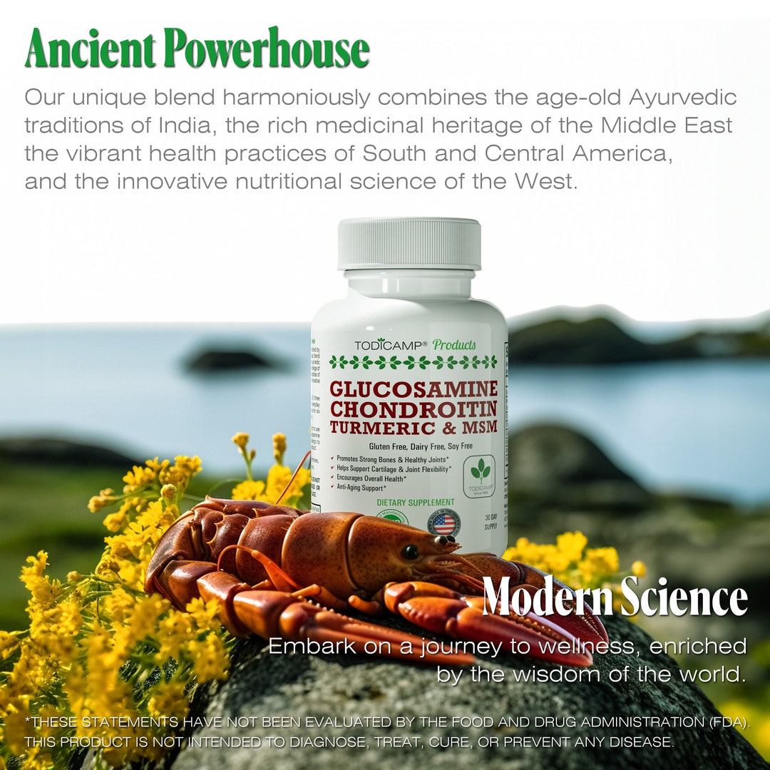 TODICAMP Natural Joint Support Boswellia, Bromelain, Turmeric ...