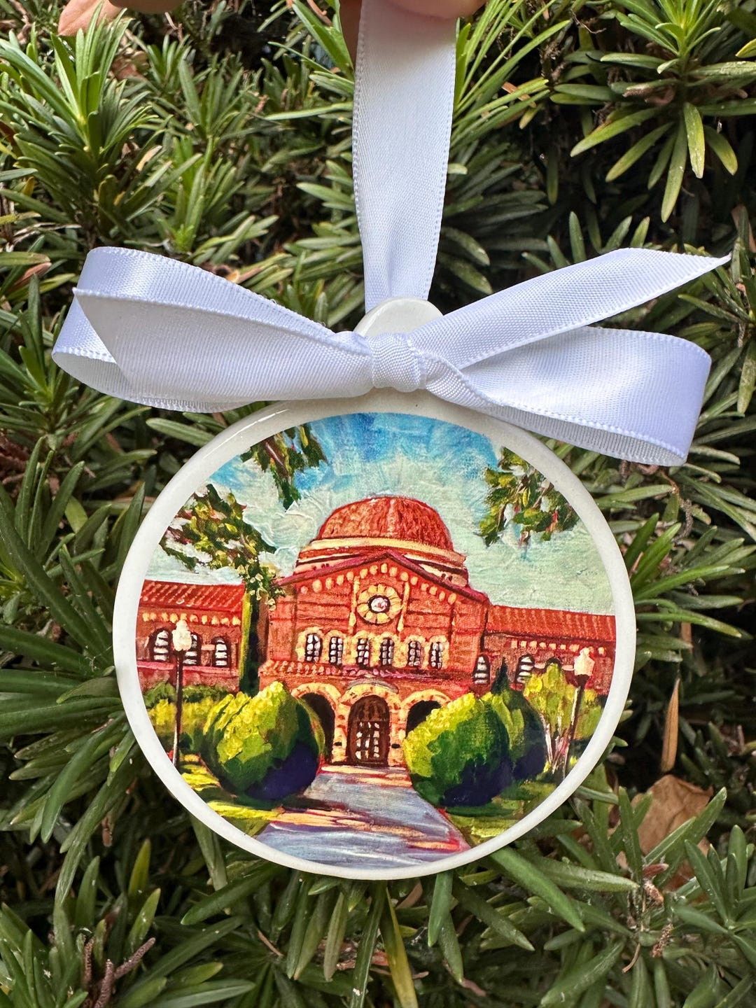 Chico State (CSUC) Kendall Hall Porcelain Ornament - Etsy
