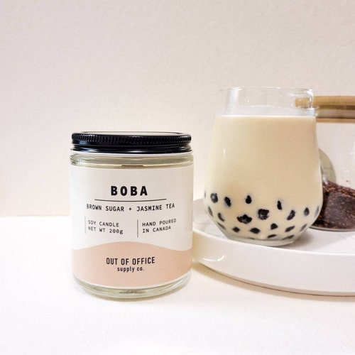 BOBA Soy Candle Brown Sugar Jasmine Milk Tea Bubble Tea - Etsy Canada