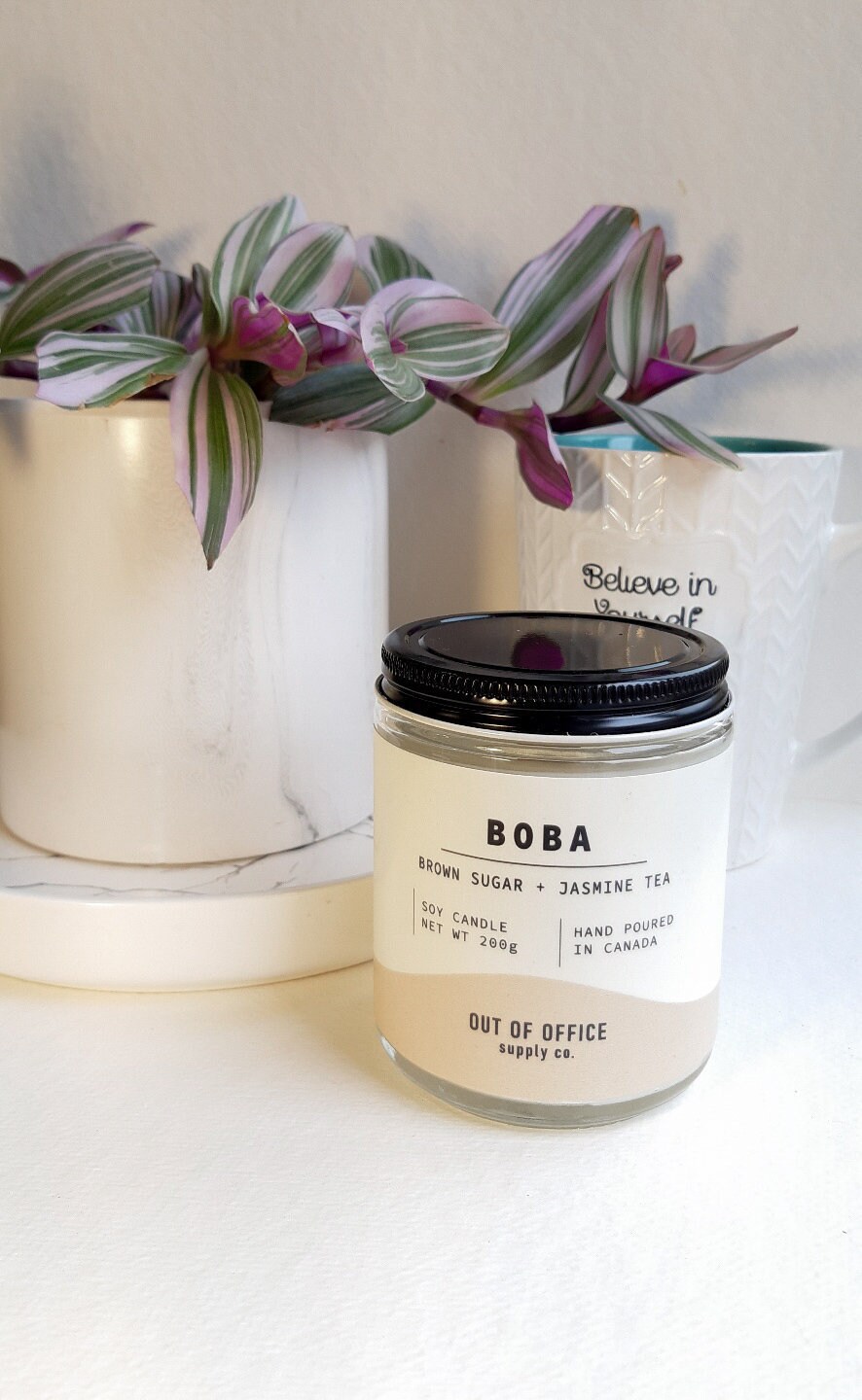 BOBA Soy Candle Brown Sugar Jasmine Milk Tea Bubble Tea | Etsy Canada