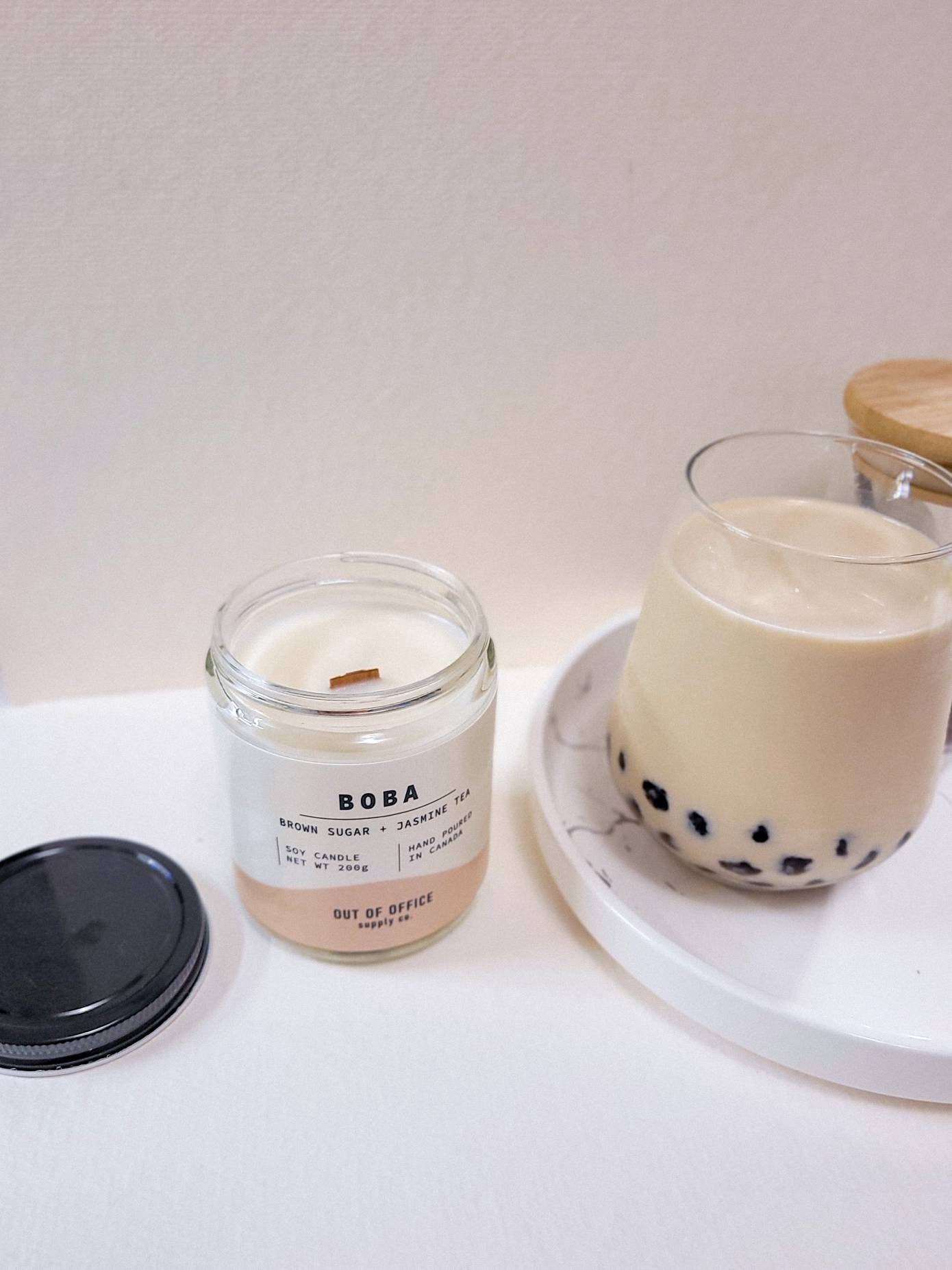BOBA Soy Candle Brown Sugar Jasmine Milk Tea Bubble Tea | Etsy Canada