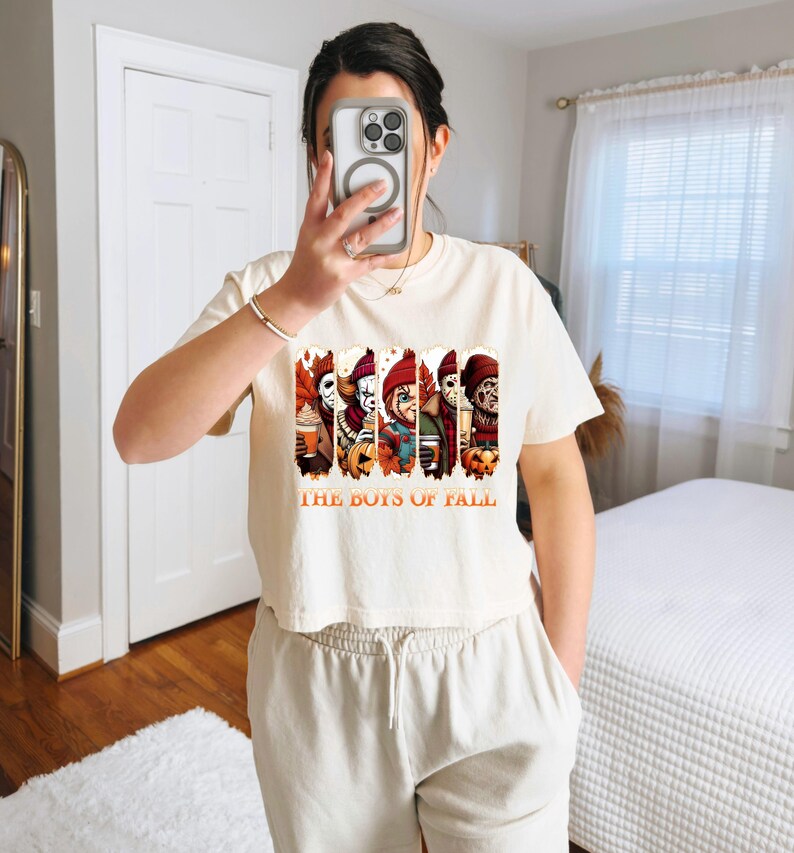 Fall Horror Movie Character Graphic Tee: the Boys of Fall | Pumpkin ...