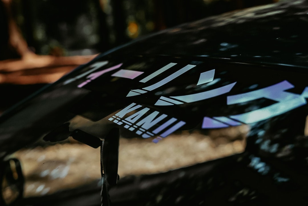 Japanese Car Decal Windshield Banner holographic, White, Black KANJI - Etsy