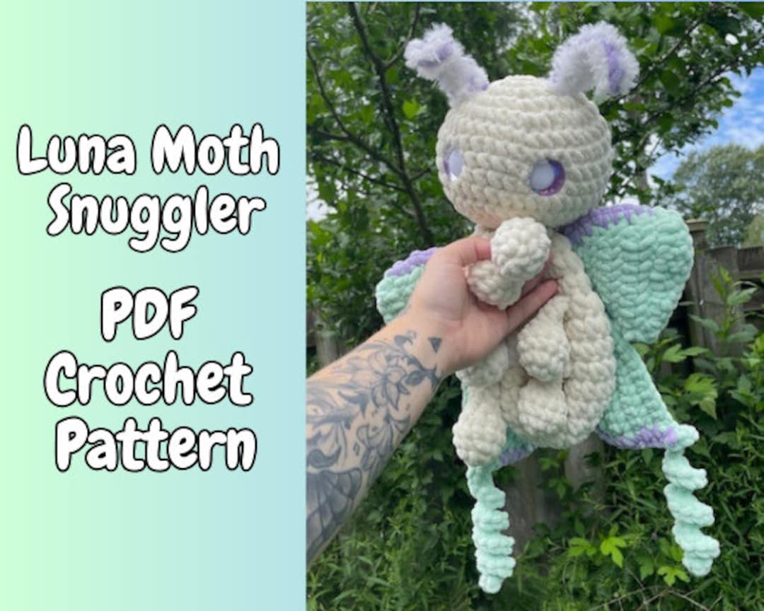 Luna Moth Snuggler PDF Crochet Amigurumi Pattern - Etsy