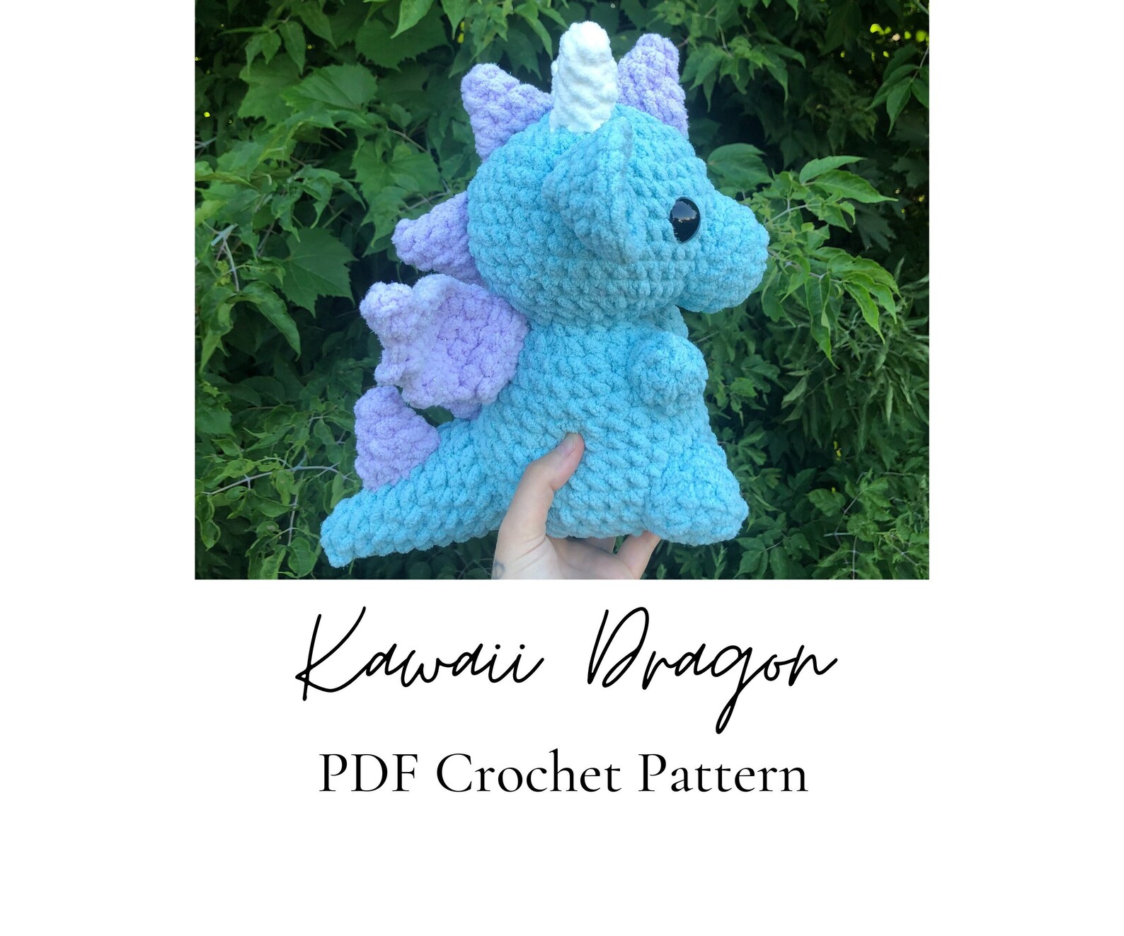 Kawaii Dragon Mythical Creature Beginner Crochet Amigurumi - Etsy