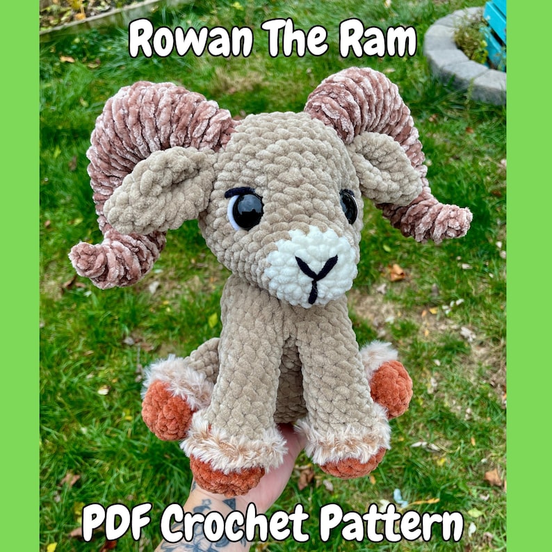 Rowan the Ram | PDF Crochet Amigurumi Pattern - Etsy