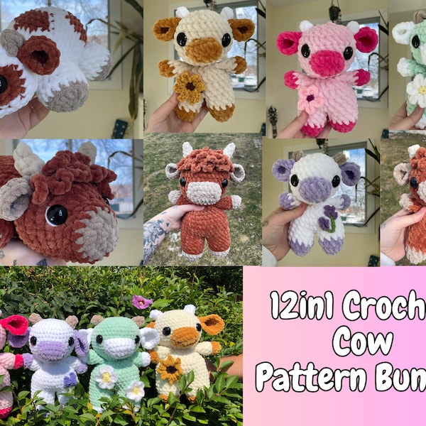 Mini Highland Cow Pattern - Etsy