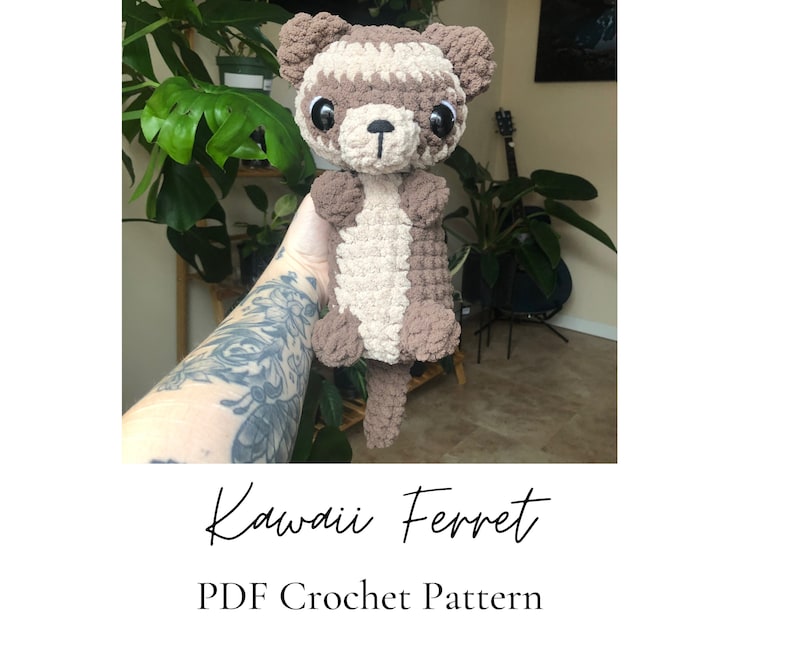 Kawaii Ferret | Digital PDF Crochet Amigurumi Pattern - Etsy