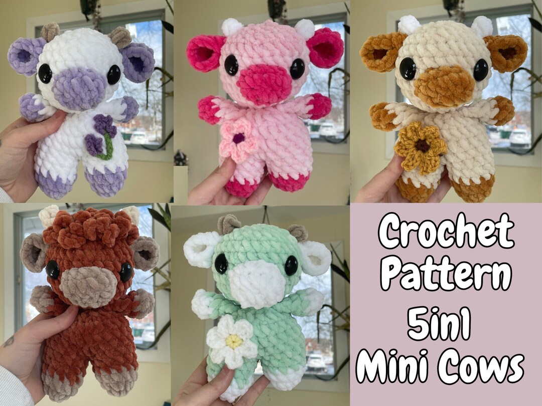 5in1 Mini Cows | PDF Crochet Amigurumi Pattern | Low Sew | Quick & Easy ...