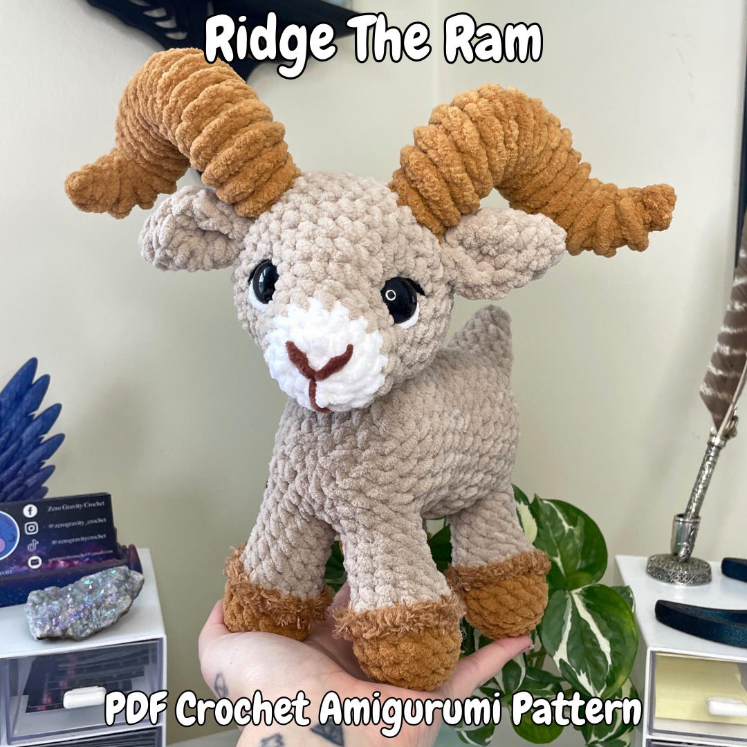Ridge the Standing Ram | PDF Crochet Amigurumi Pattern - Etsy