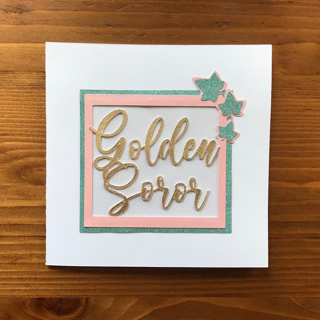 Golden Soror Card - Etsy