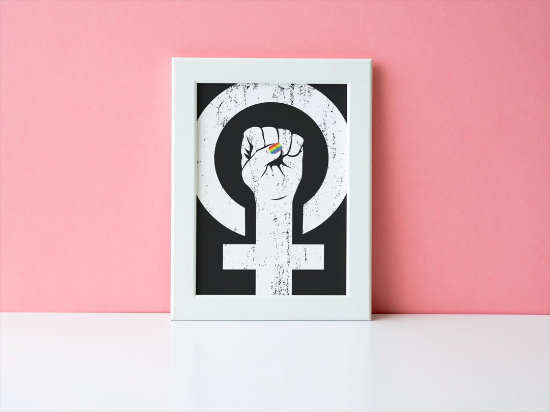 Proud Feminist Poster - Queer Art Print - LGBTQ Art - Feminist Art ...