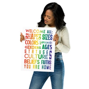 You Are Home - Rainbow Pride Poster - LGBTQ+ Home Decor - Inclusive ...