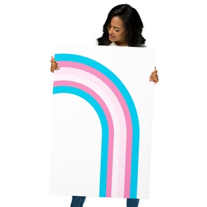 Retro Rainbow Poster - Trans Pride Edition - LGBTQ Home Decor - Trans ...