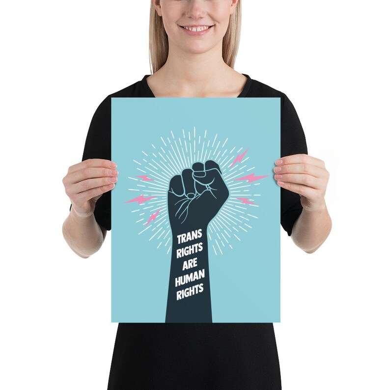 Trans Rights Are Human Rights Art Print Poster - Etsy