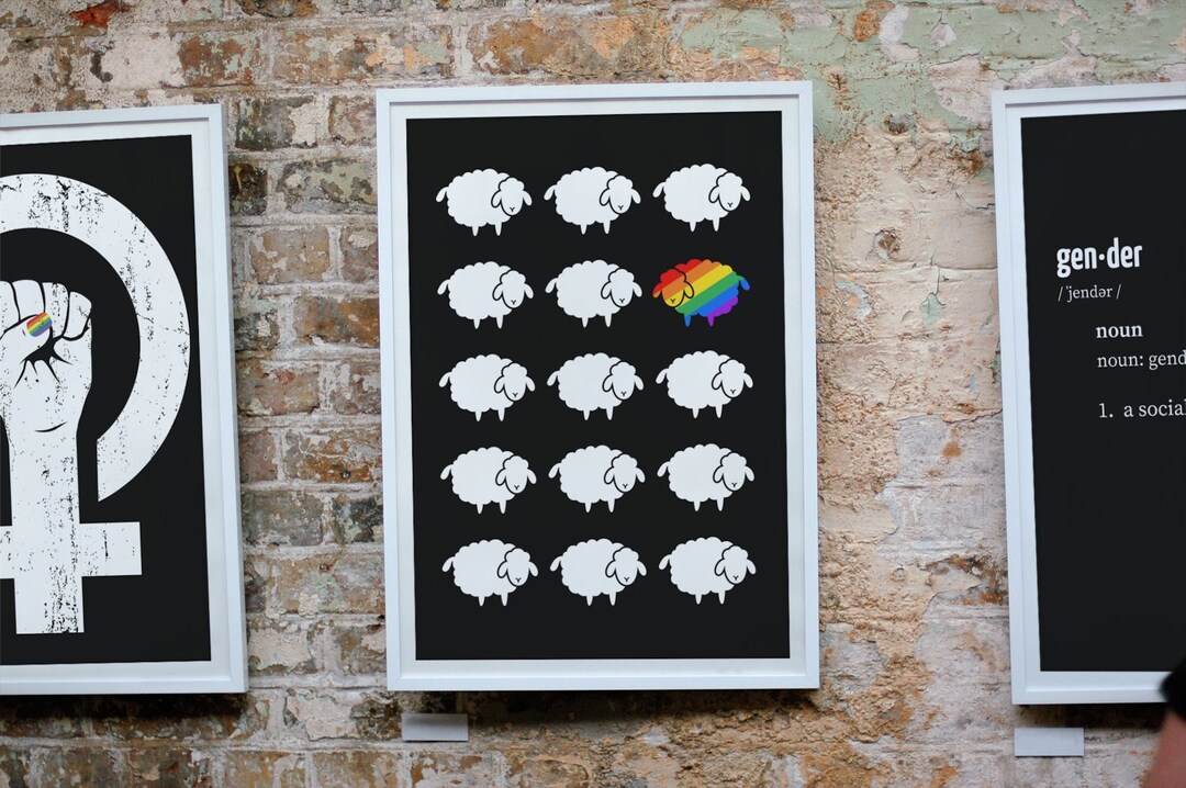 Rainbow Sheep Poster - LGBTQ+ "black Sheep" Wall Art - LGBTQ Home Decor ...