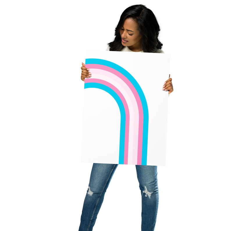 Retro Rainbow Poster Trans Pride Edition LGBTQ Home Decor - Etsy