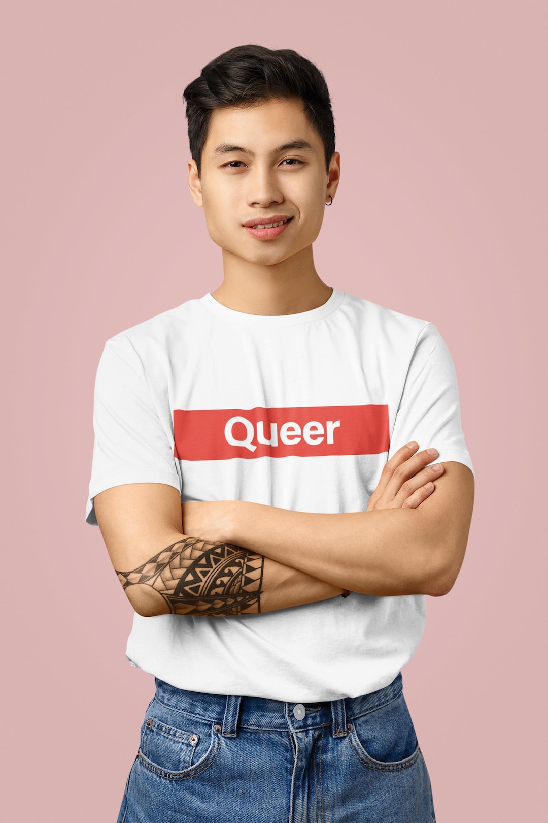 Queer Camiseta unisex Camiseta LGBTQ Orgullo gay Estilo andrógino ...