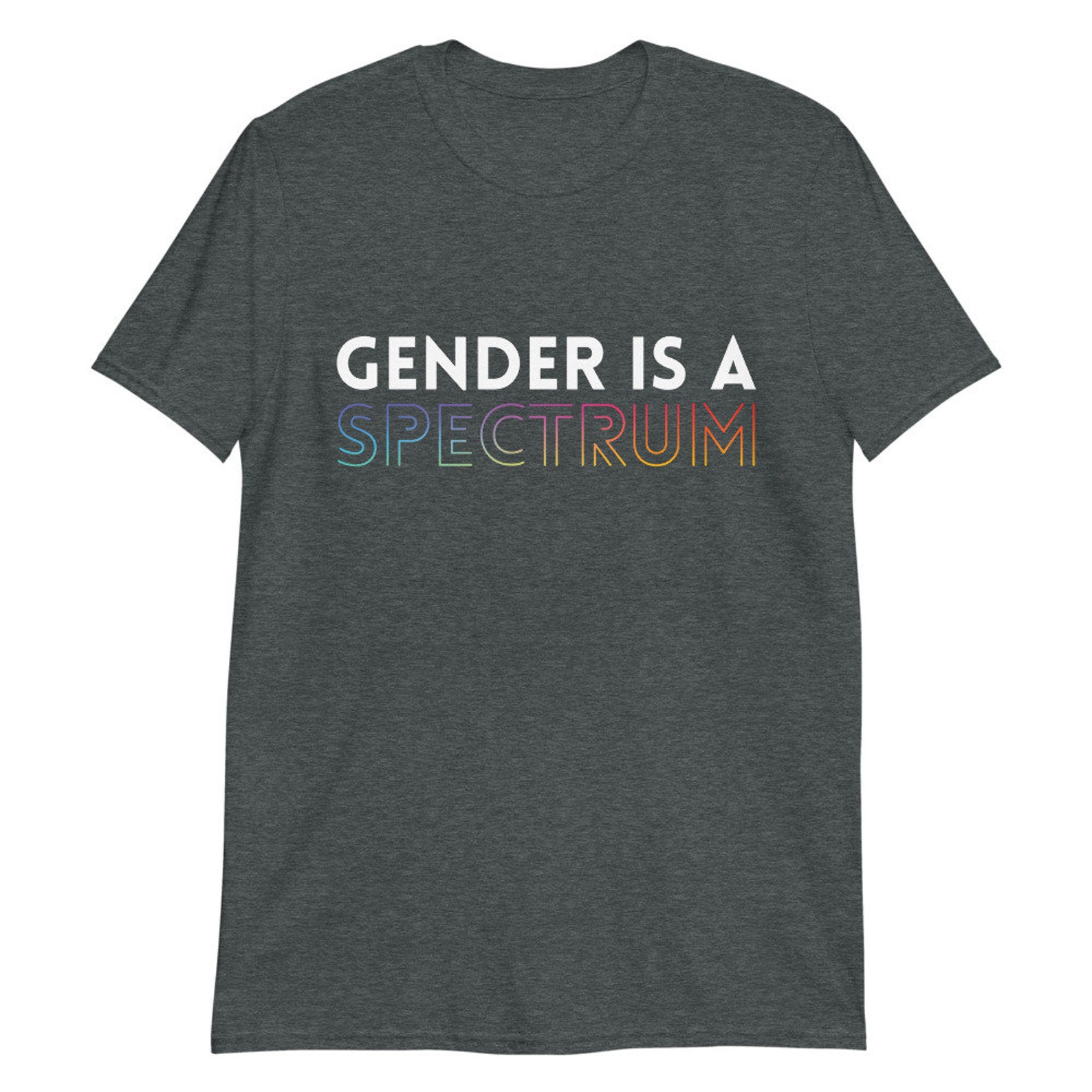 LGBTQ Graphic Tee Gender Is A Spectrum Unisex T-Shirt | Etsy