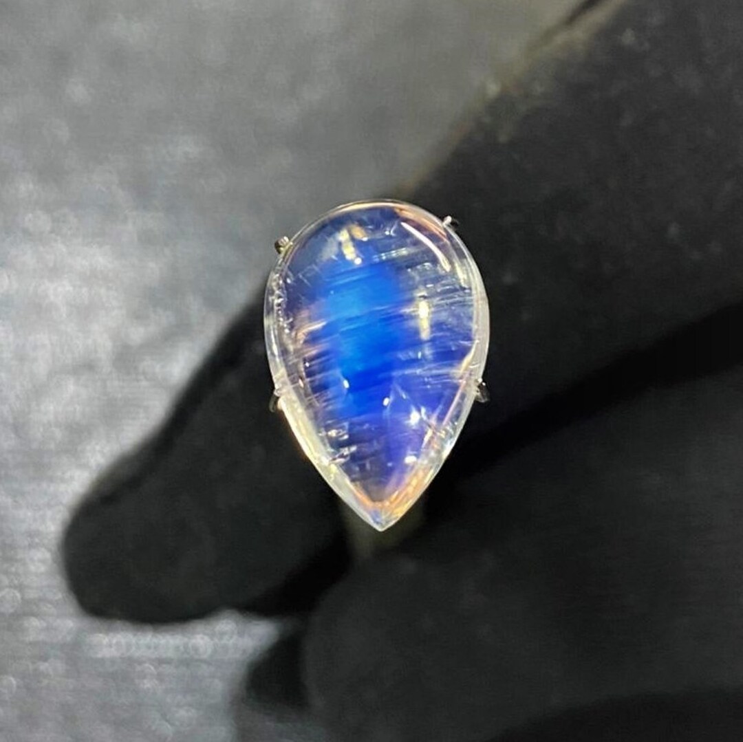 100% Natural Blue Moonstone Cabochon 8.80ct Moonstone Handmade Gemstone ...