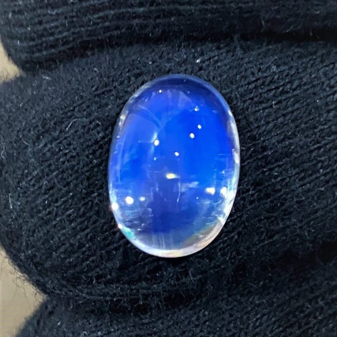 100% Natural Blue Moonstone Cabochon 5.80ct Oval Rainbow - Etsy Hong Kong