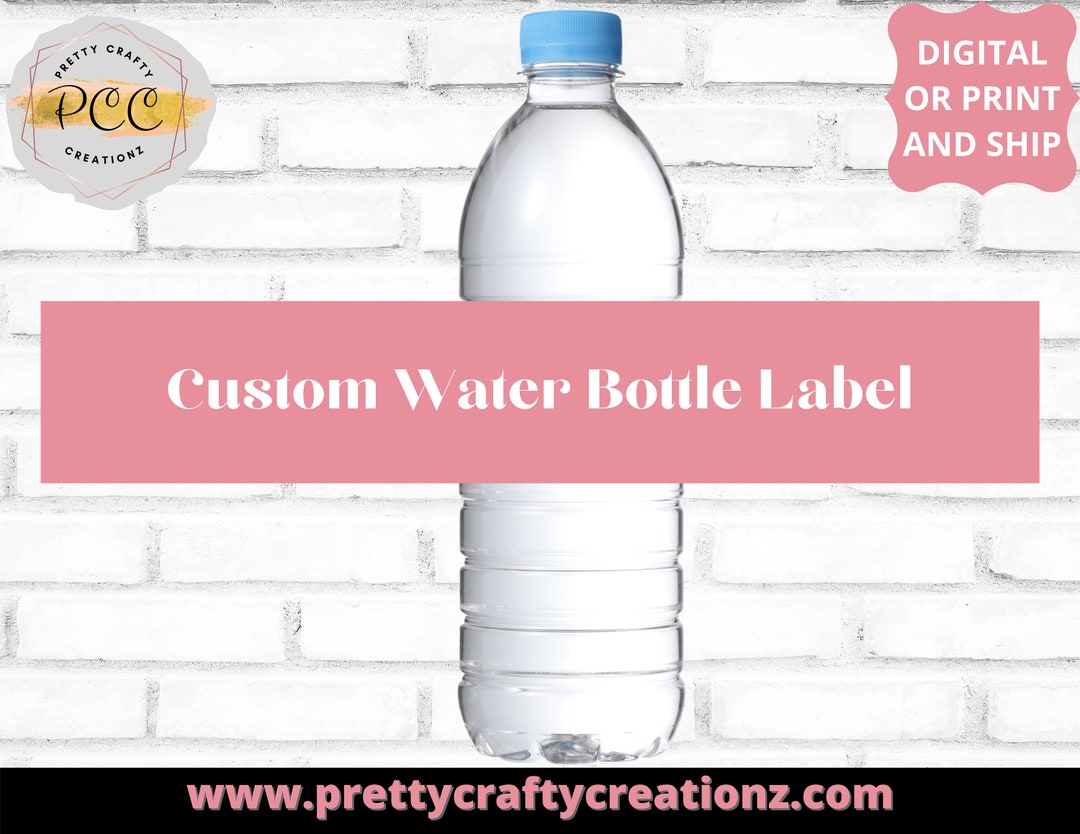 Custom Water Bottle Labels / Party Favor/ Personalized Water Bottle ...