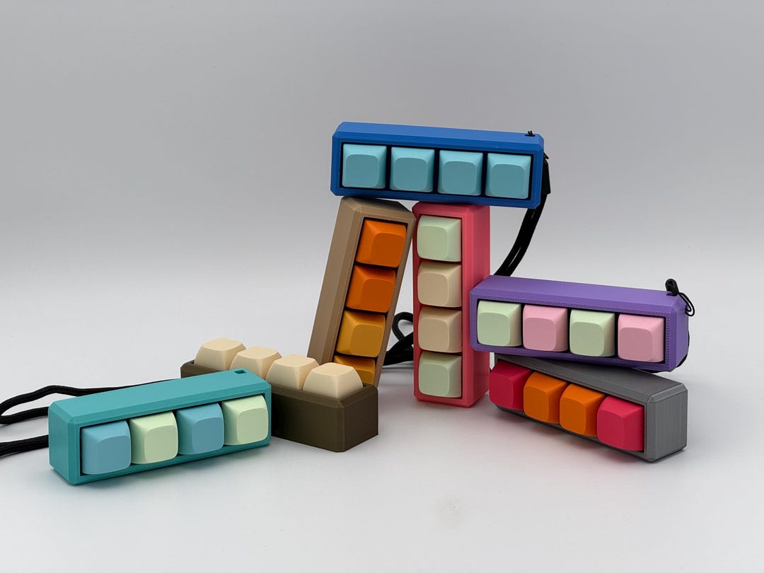 Custom 4-key Mechanical Keyboard Fidget | Stress Relief Desk Toy - Etsy