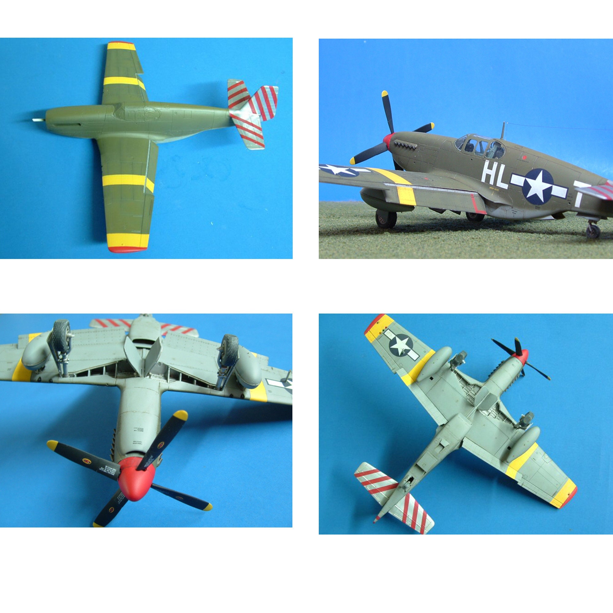 1/48 mustang P-51B WWII USAF Fighter Pilots and Technics ICM 48125 ...