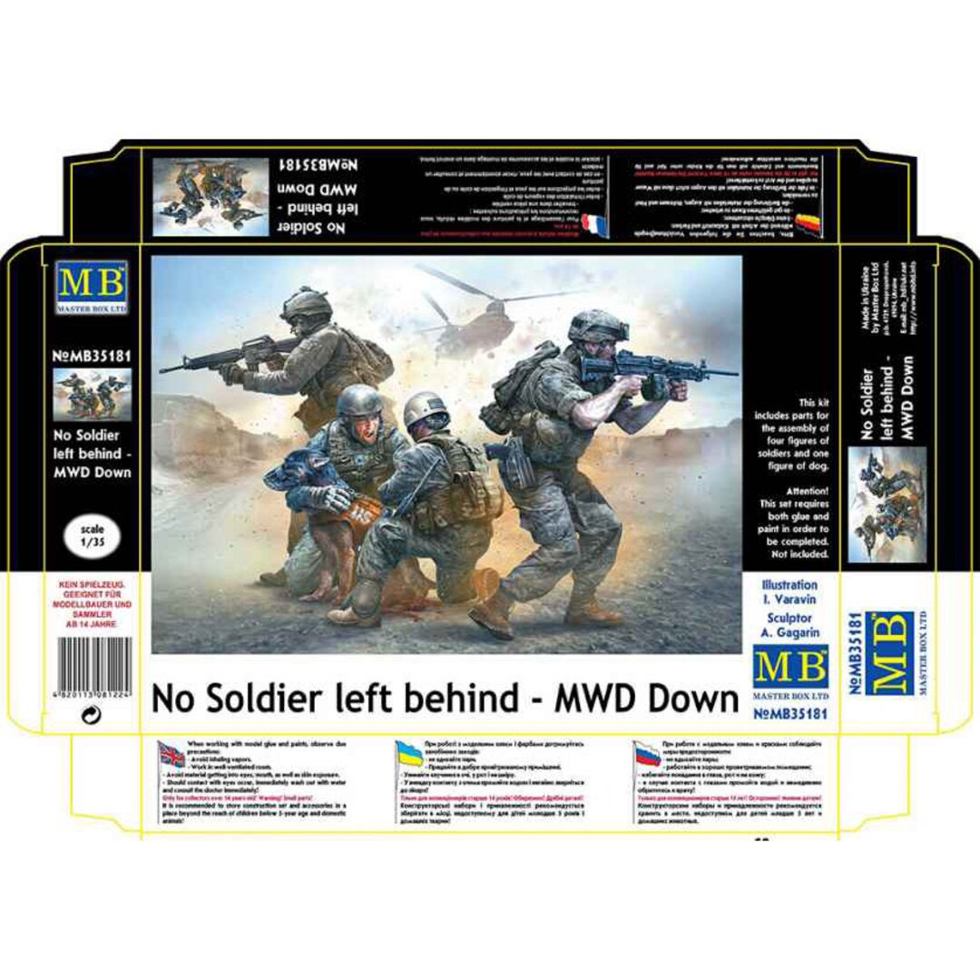 Scale Kit 1/35 MASTER BOX 35181 No Soldier Left Behind MWD - Etsy