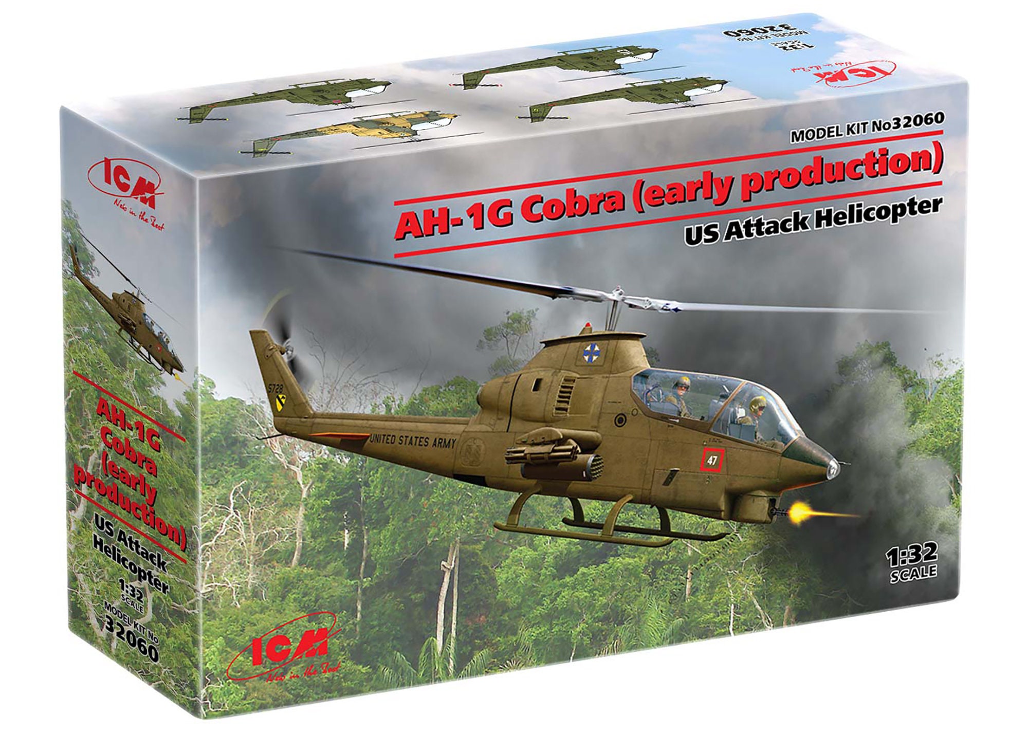 Plastic Model Kit AH-1G Cobra, US Attack Helicopter ICM 32060 1/32 ...