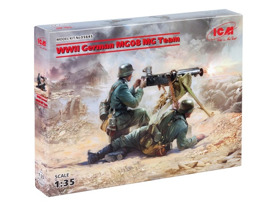 Scale 1 35 Plastic Model Kit WWII German MG 08 MG Team ICM35645 Etsy