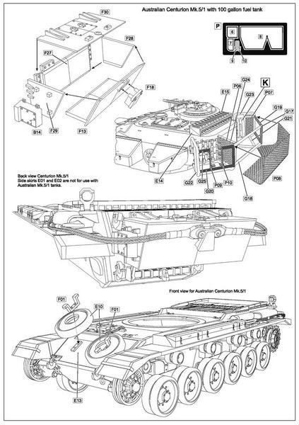 Scale Model Kit 1/72 Centurion Mk.3/5 W/external Fuel Tanks ACE 72428 ...