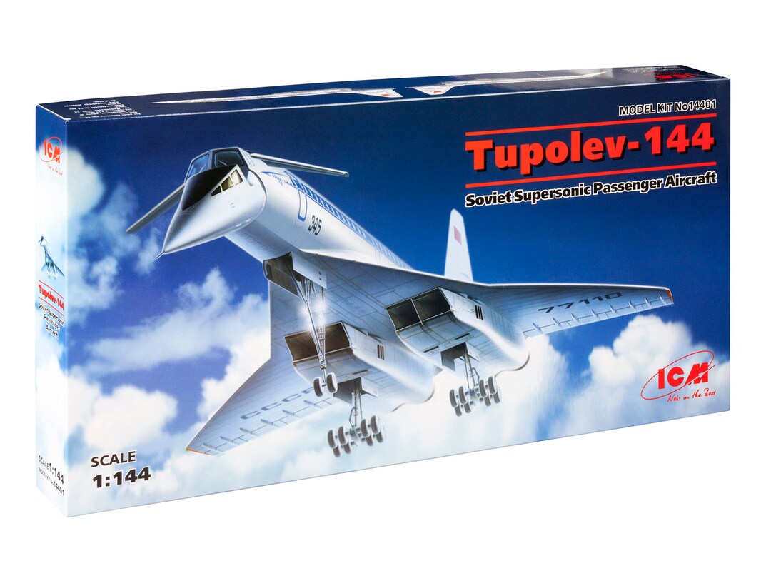 Plastic Model Kit Scale 1/144 Tupolev Tu-144 Soviet Airliner. Plastic ...
