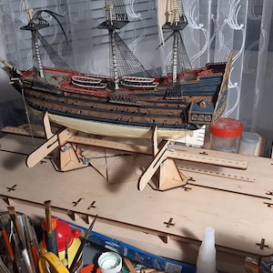 Wooden Building Berth for Ship Models, Stand. for Plastic Models Kit ...