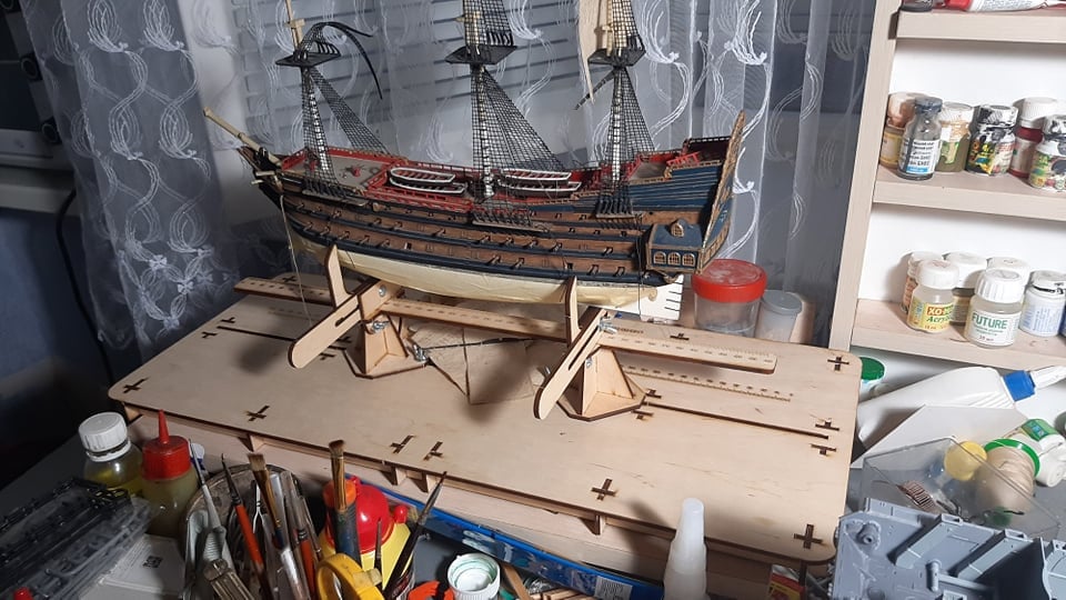 Wooden Building Berth for Ship Models, Stand. for Plastic Models Kit ...